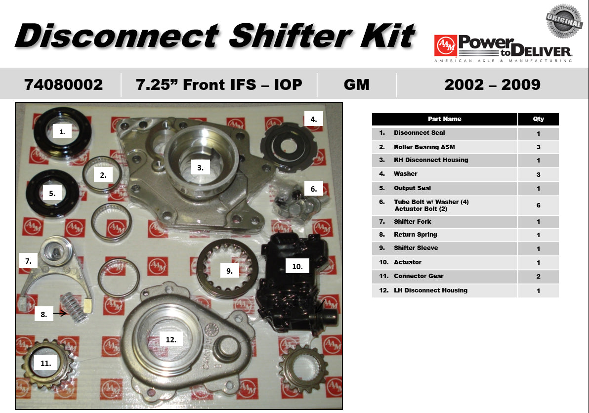 OEM Oil Pan Mounted Disconnect Shifter Kit - 74080002 02-09 Trailblaze ...