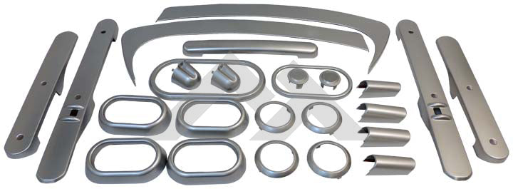 One New Complete Interior Trim Kit (4-Door; Brushed Silver) - Crown# R ...