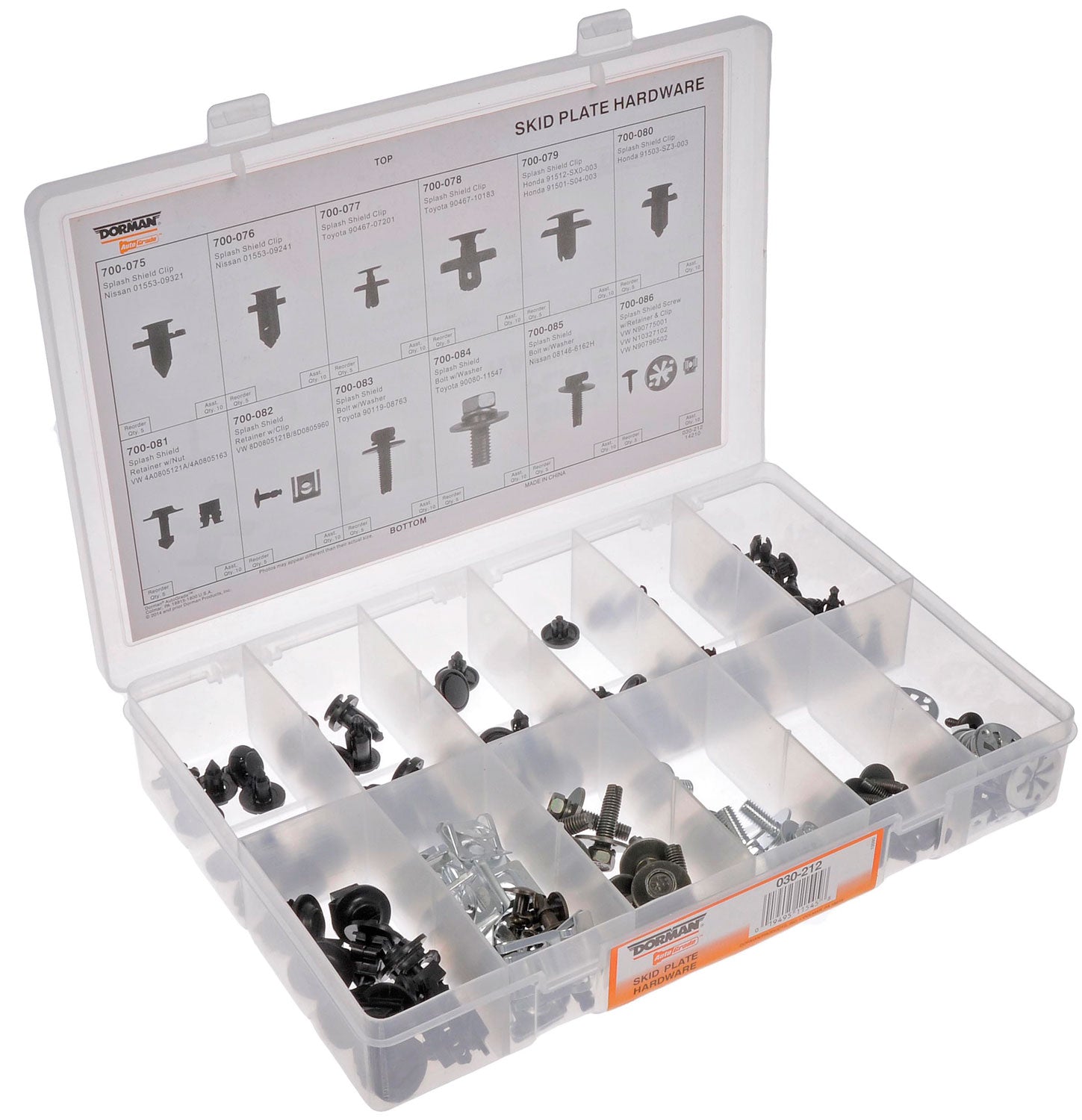 Engine Splash Shield Hardware (Dorman 030-212) 12 SKU/120 Pc. "Skid Pl ...