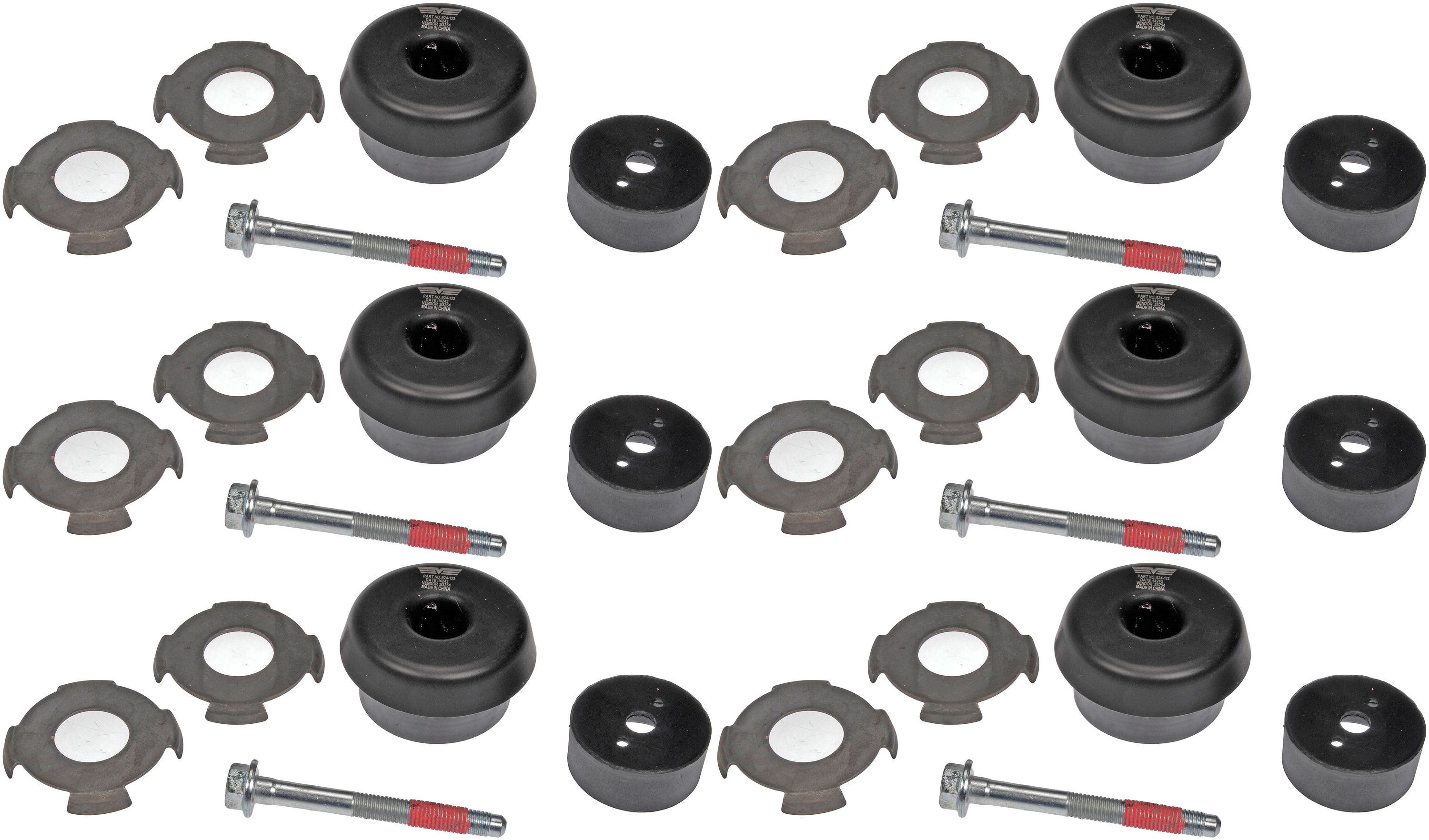 Kit of 6 BODY MOUNT Kits - Dorman# 924-133 Fits 07-13 Avalanche Body P ...