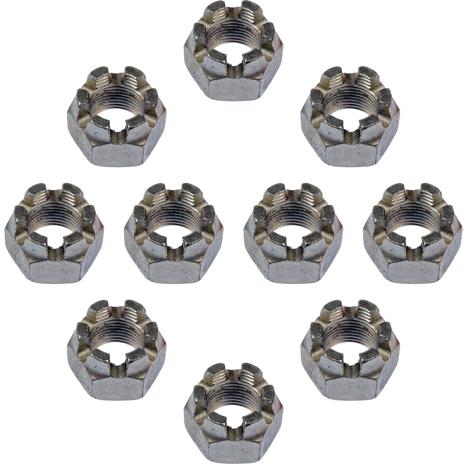 10 Hex Nut-Castellated-Thread Size: 3/4-16, Height: 1-1/8 In. (Dorman ...